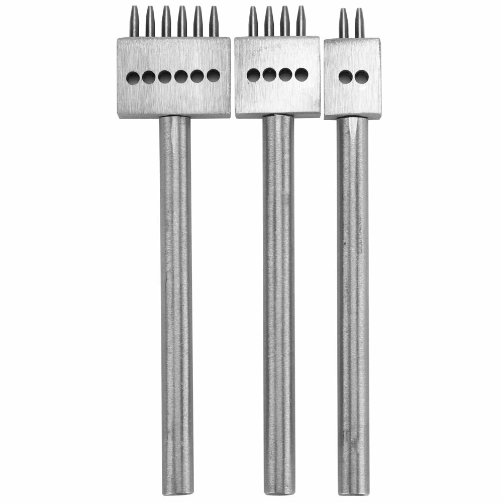 3pcs Prong Craft Stitching Hole Punch Tool Prong DIY Hand‑made Sewing Lacing Craft Tool
