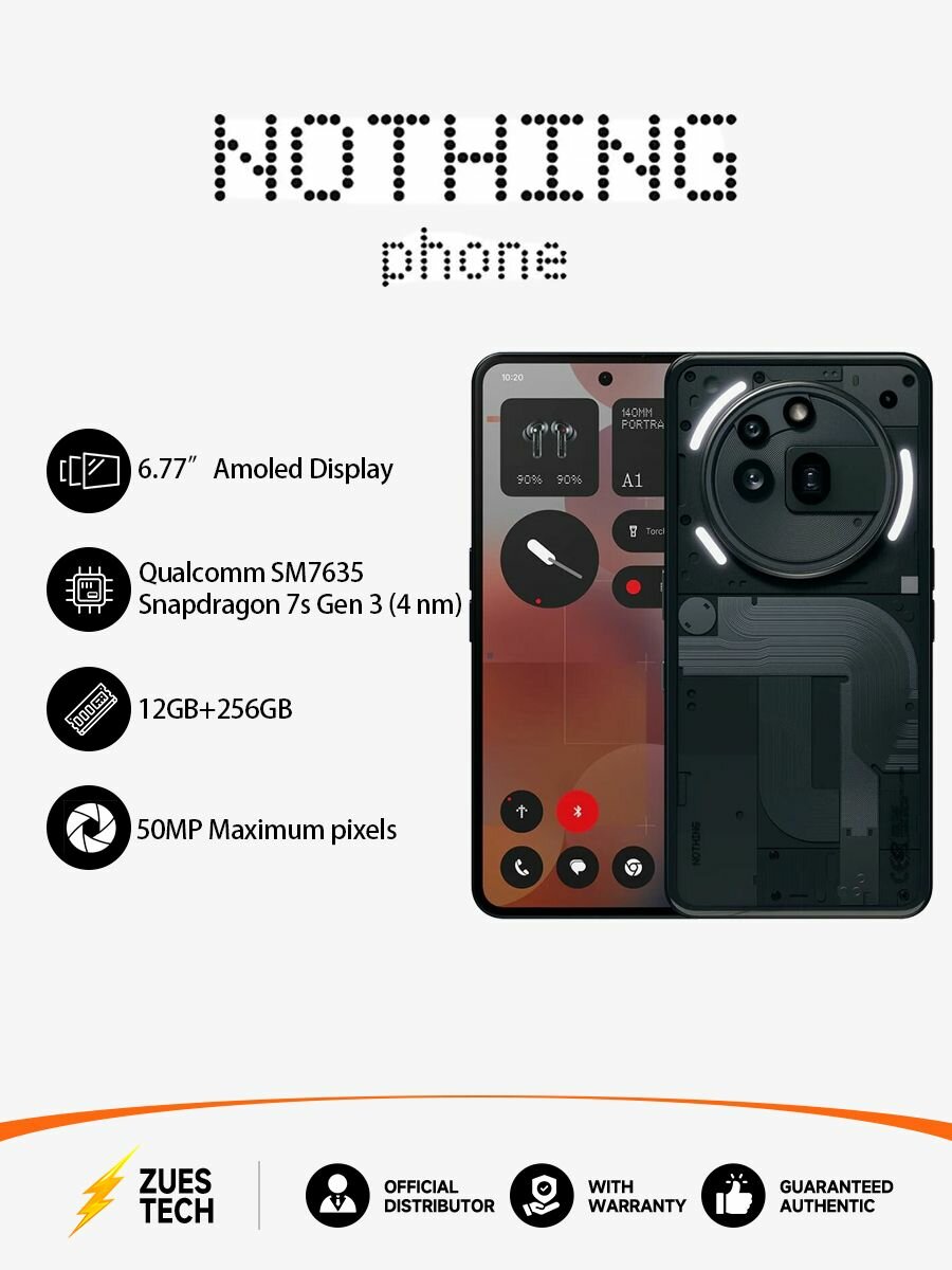 Смартфон Nothing Phone (3a) Pro, Dual nano SIM