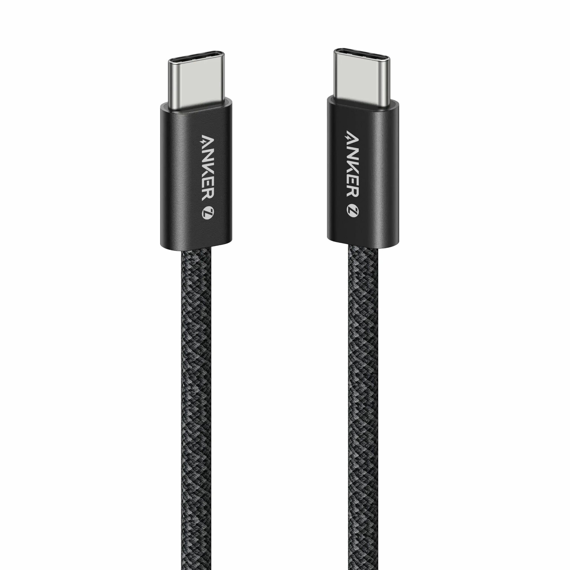 Anker Zolo USB-C to USB-C 240W Braided 1.5m (A8060), черный, кабель