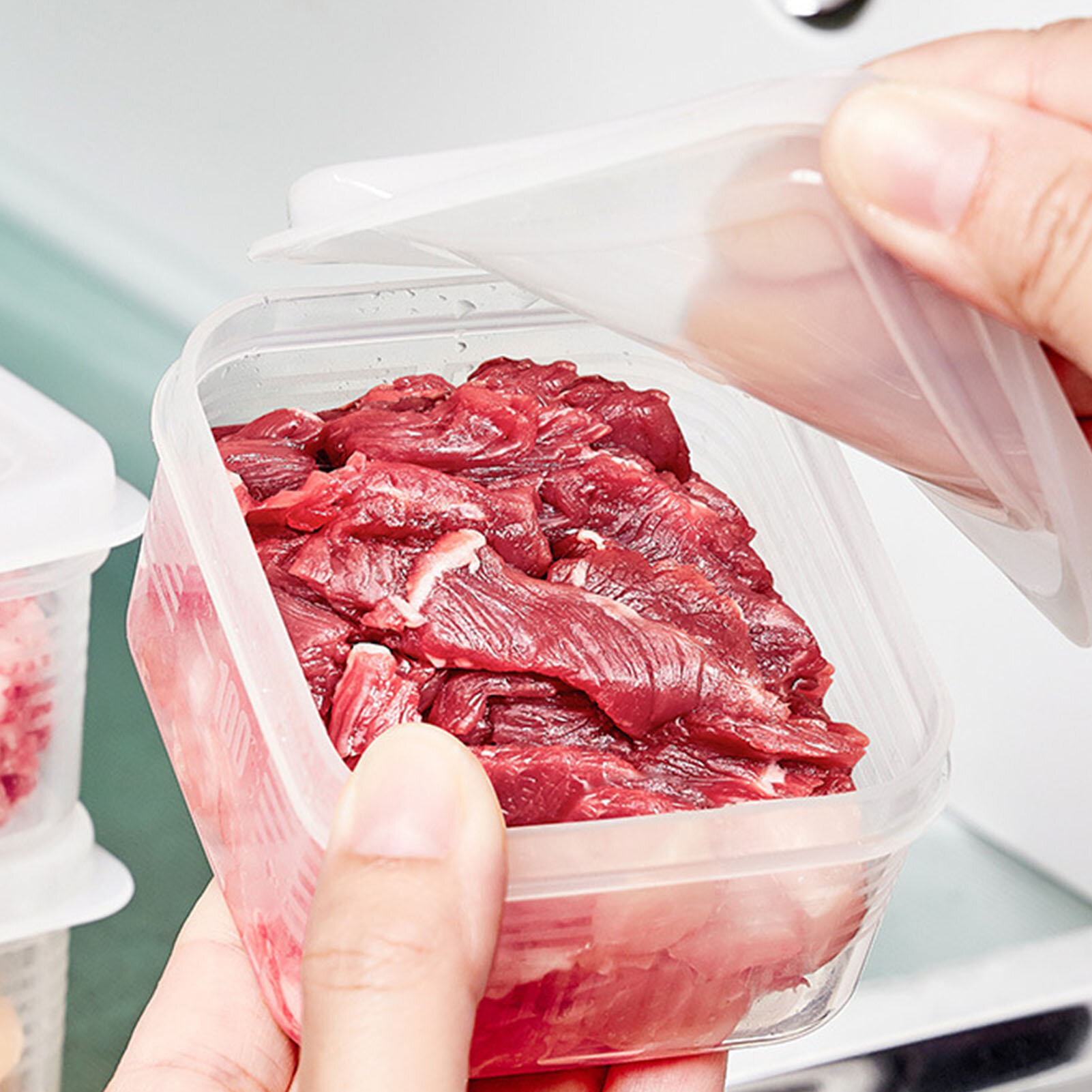 Контейнеры для морозильника с крышками для хранения продуктов 3 штуки 200мл многоразовые контейнеры для хранения еды упаковка для приготовления хранения замораживания PP материал размер 7.5x8.5x4.5cm