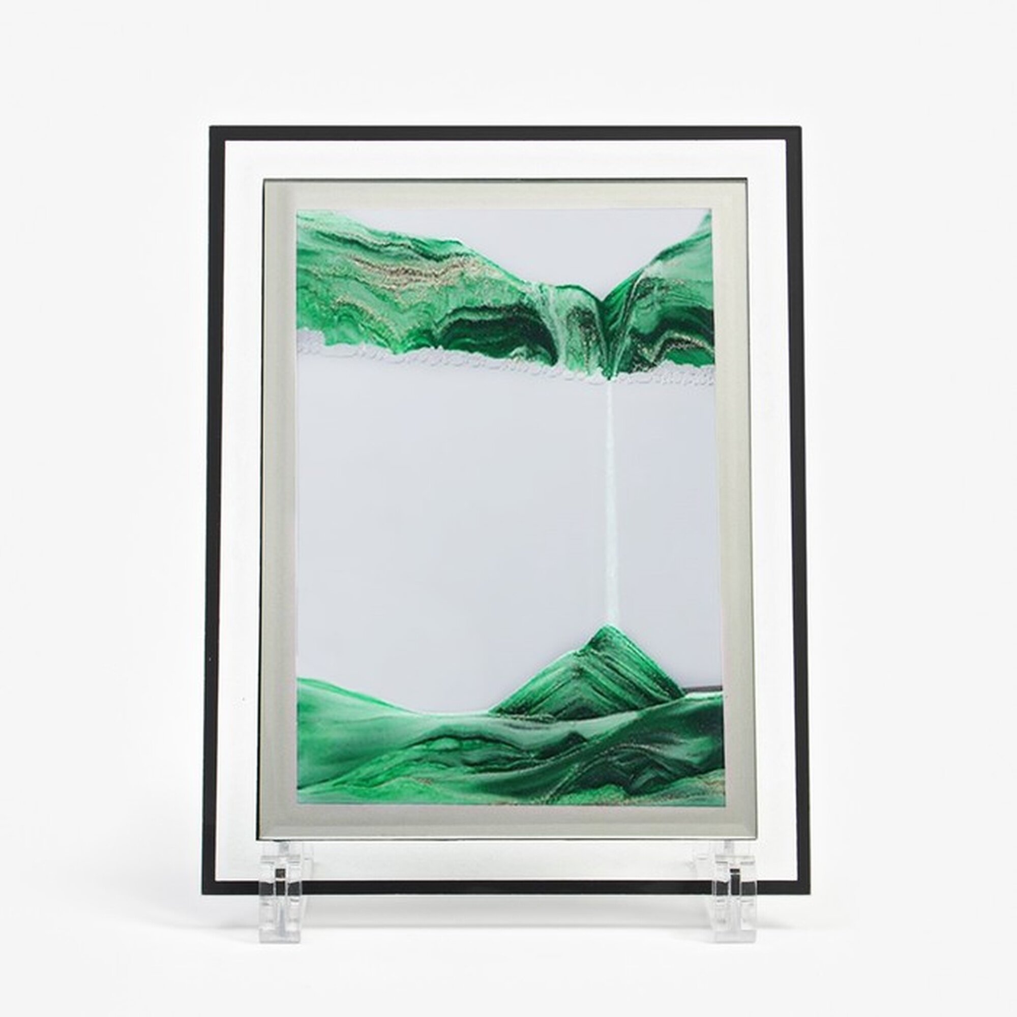 Песочные часы-картина «Кулас», 23×17 см, антистресс, песок зелёный