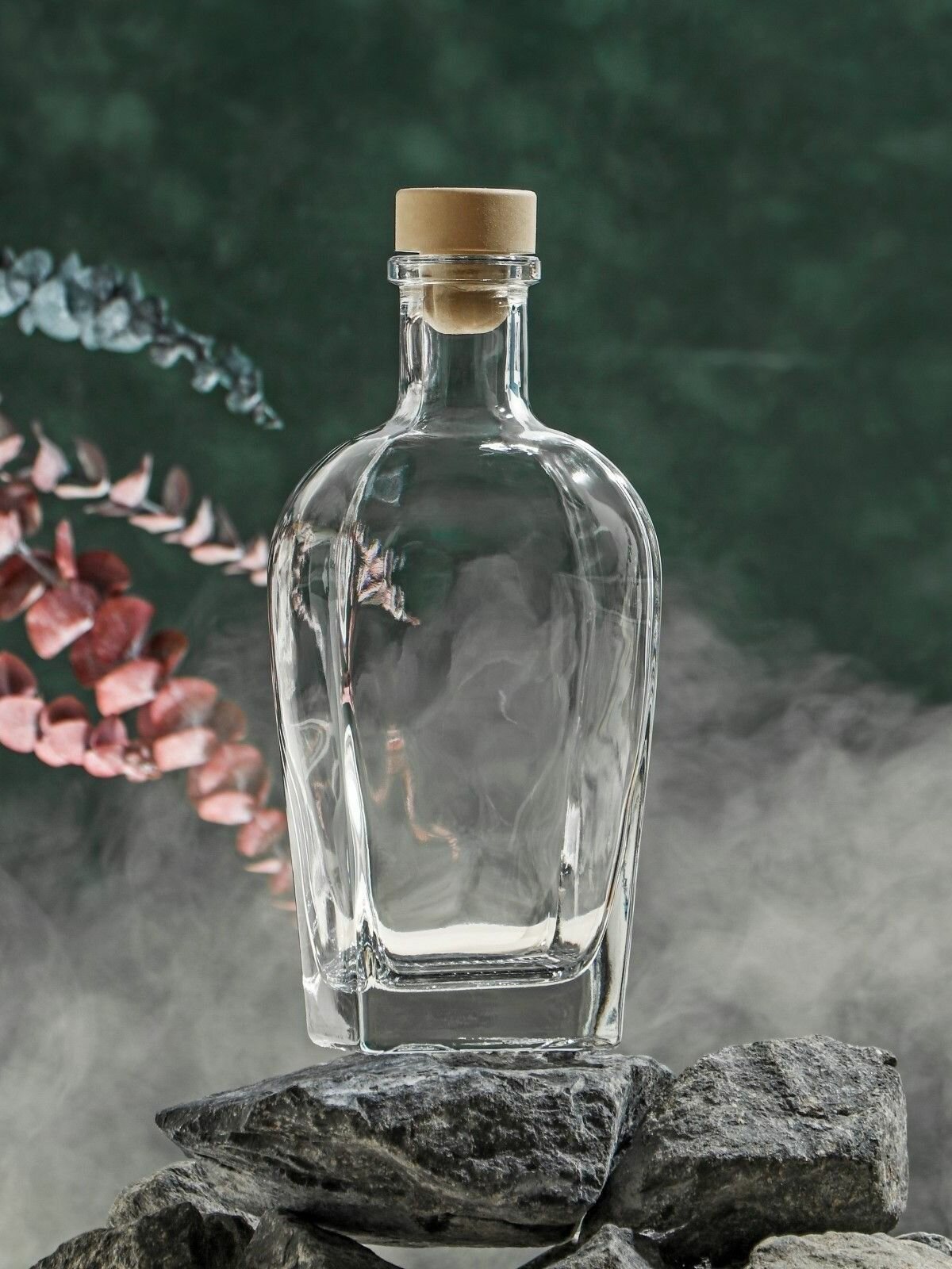 Графин стеклянный "Богем", 500 мл, штоф для вина, прозрачный, для водки и коньяка