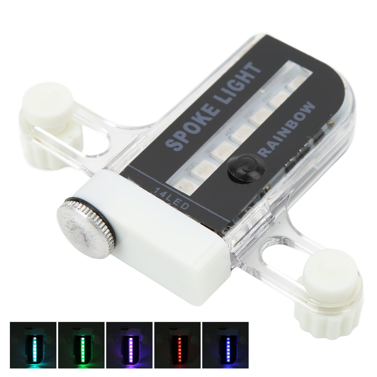 Светодиодный фонарь для колес велосипеда, двухсторонний водонепроницаемый, 14 цветных светодиодов, свет для велосипедных спиц, для ночного вождения