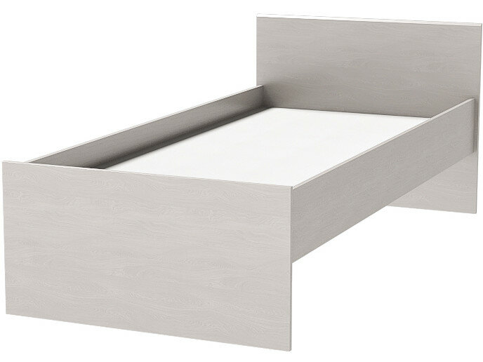 Кровать с настилом ЛДСП, 900х200, без матраса, Ясень Анкор Светлый