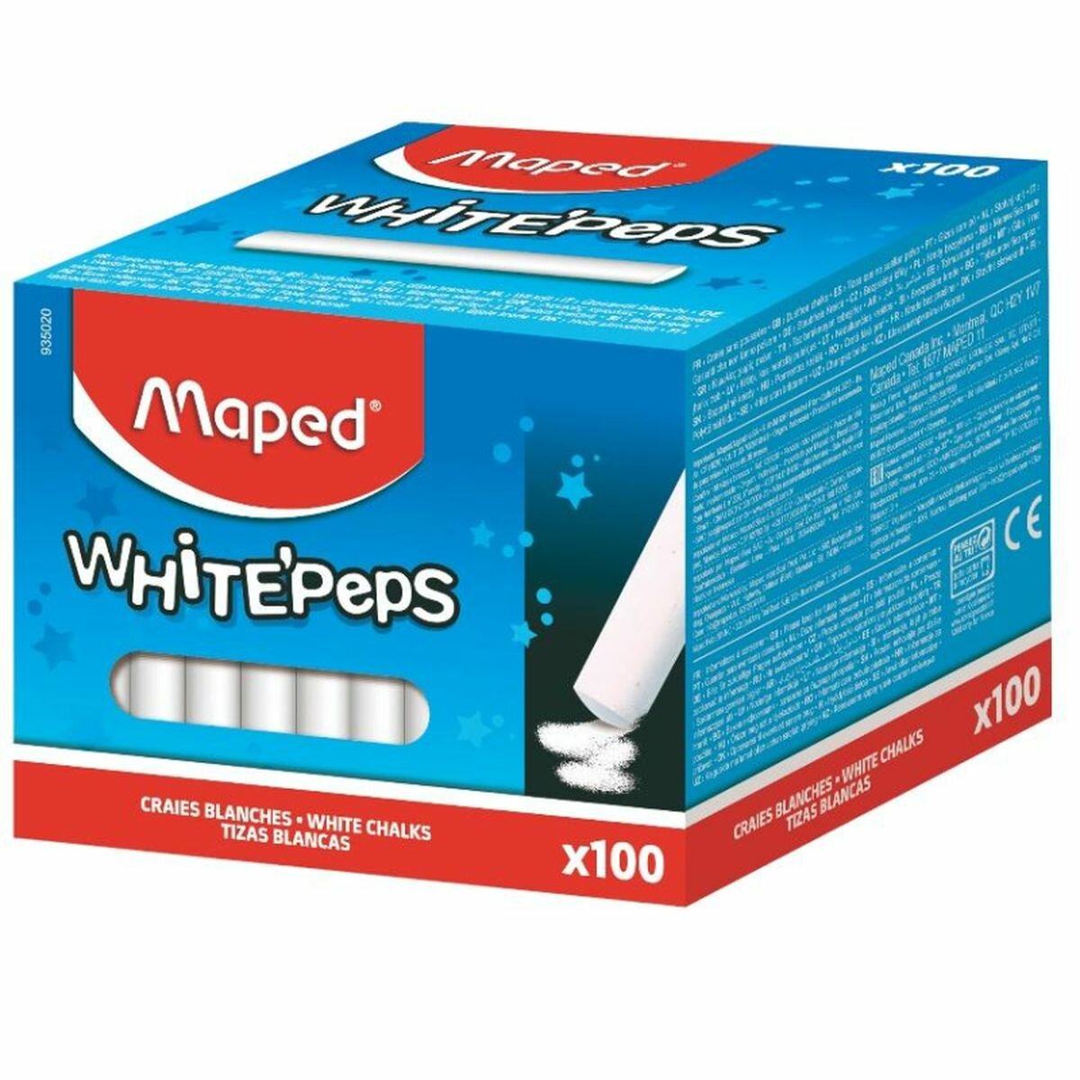 Мел белый Maped White'Peps, 100шт. (935020)
