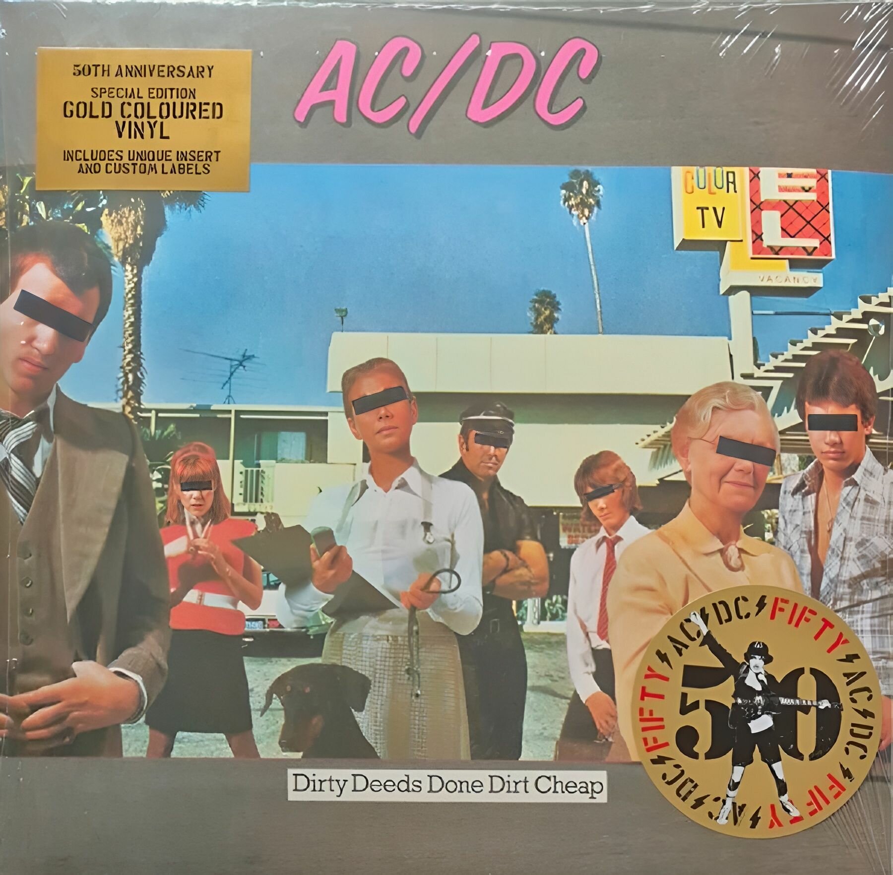 AC/DC. Dirty Deeds Done Dirt Cheap (LP, Reissue, Remastered, 50th Anniversary, Gold Vinyl/Виниловая пластинка)