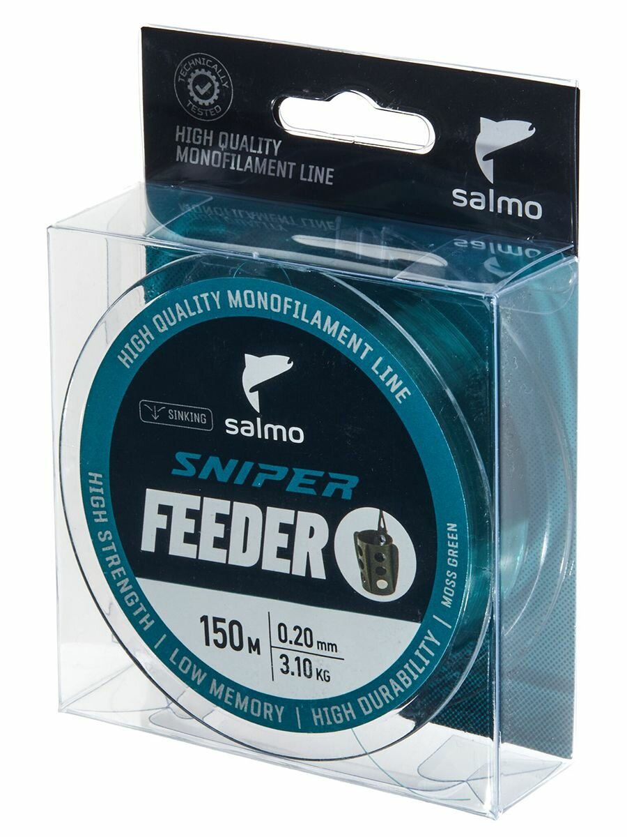 Монофильная леска для рыбалки Salmo Sniper FEEDER Moss Green 150/030