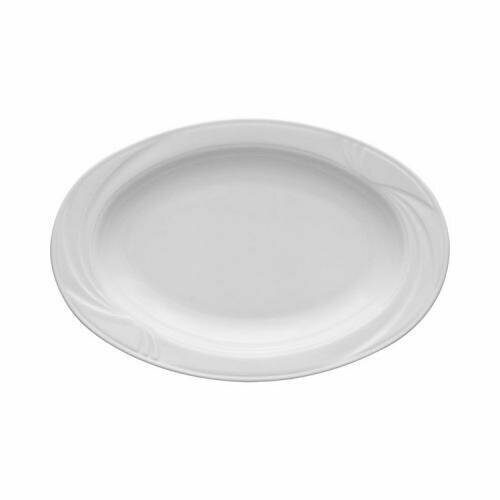 Селедочница "Аркадия", фарфор, высота 25, длина 240, ширина 165мм, белый