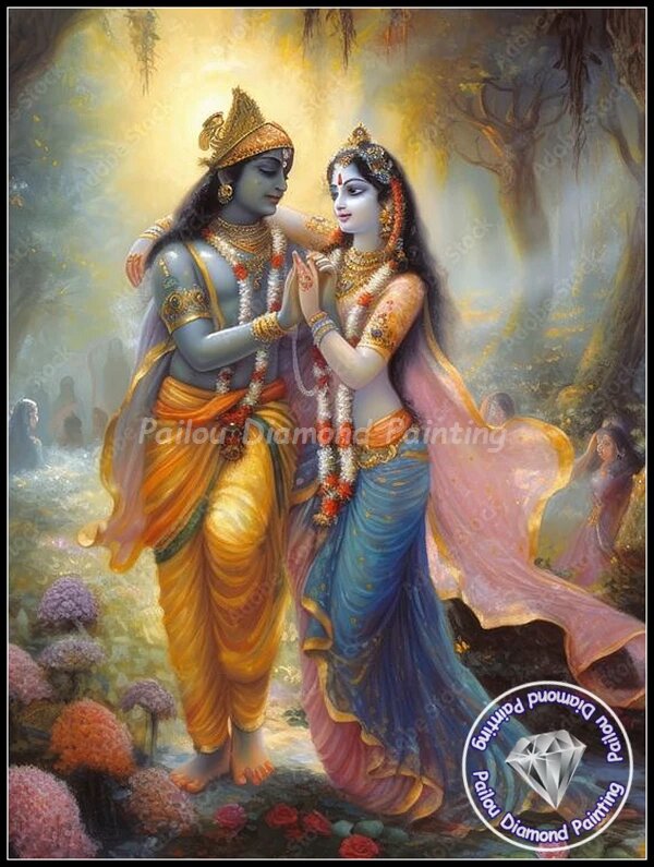 Картина из алмазной мозаики на подрамнике Круглые бриллианты 40х50см "Индия"