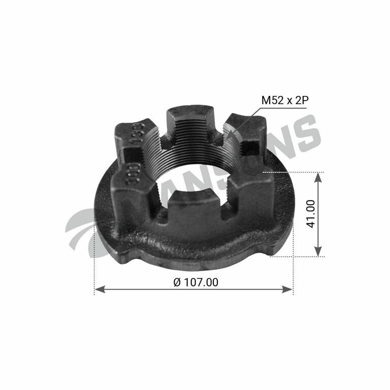 Гайка ступицы корончатая для БПВ арт 300133 MANSONS