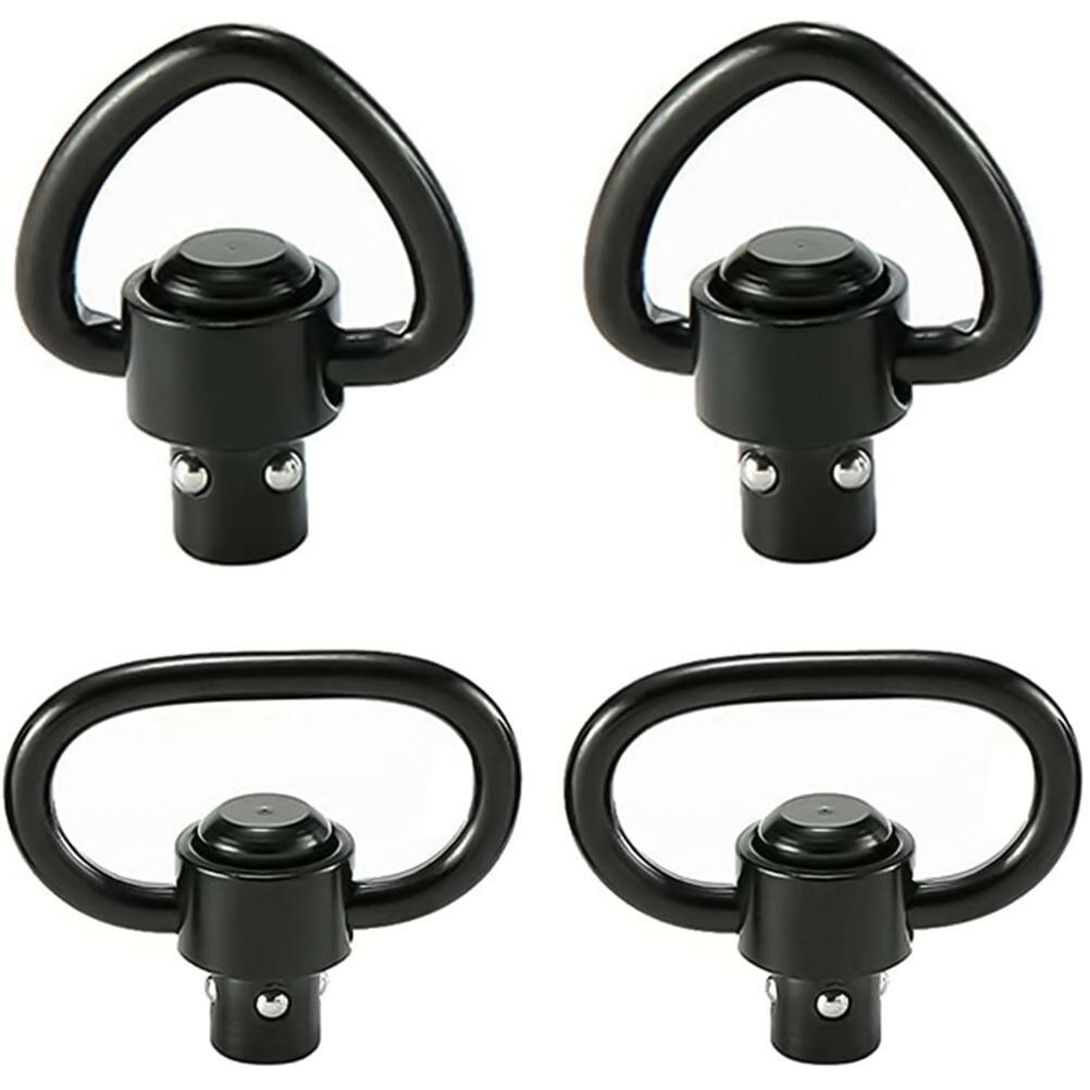 4 Pack QD Sling Swivels 1.25" Heavy Duty Quick Disconnect Push Buttons for Two Point and Traditional Swivel Mount Set Outdoor Climbing Strap Buckle