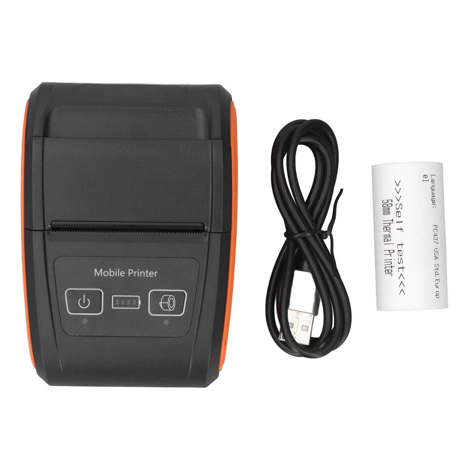 58 -миллиметровый тепловой принтер 203DPI 90 мм/с беспроводной мини -портативный квитанционный принтер для ресторана супермаркета для ресторана супермаркета