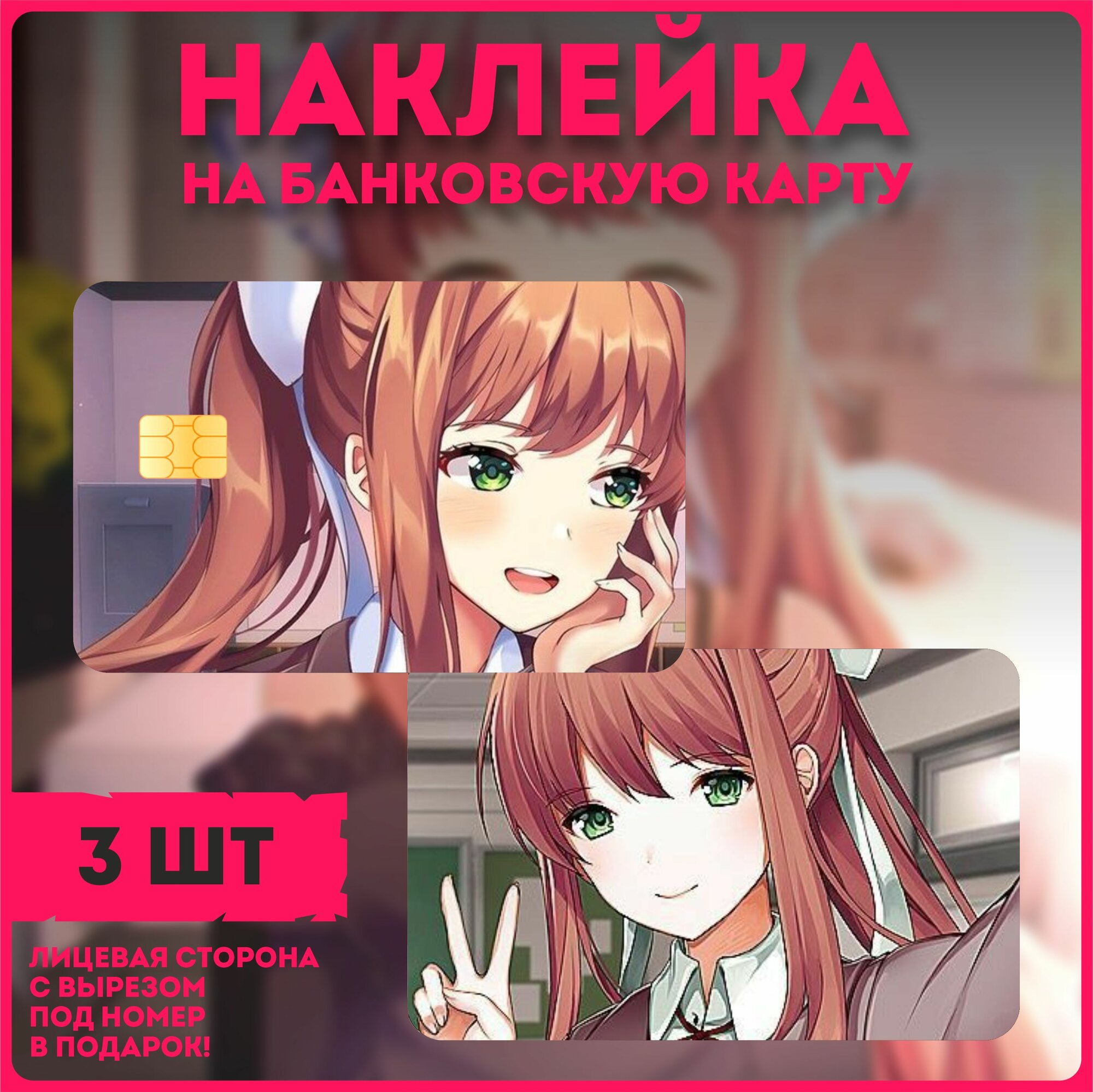 Наклейка на банковскую карту Доки доки литературный клуб
