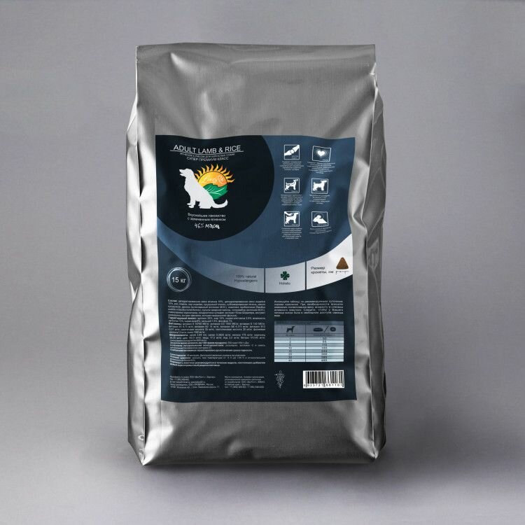 Сухой корм LiveRA Adult для взрослых собак, ягненок с рисом, 15 кг