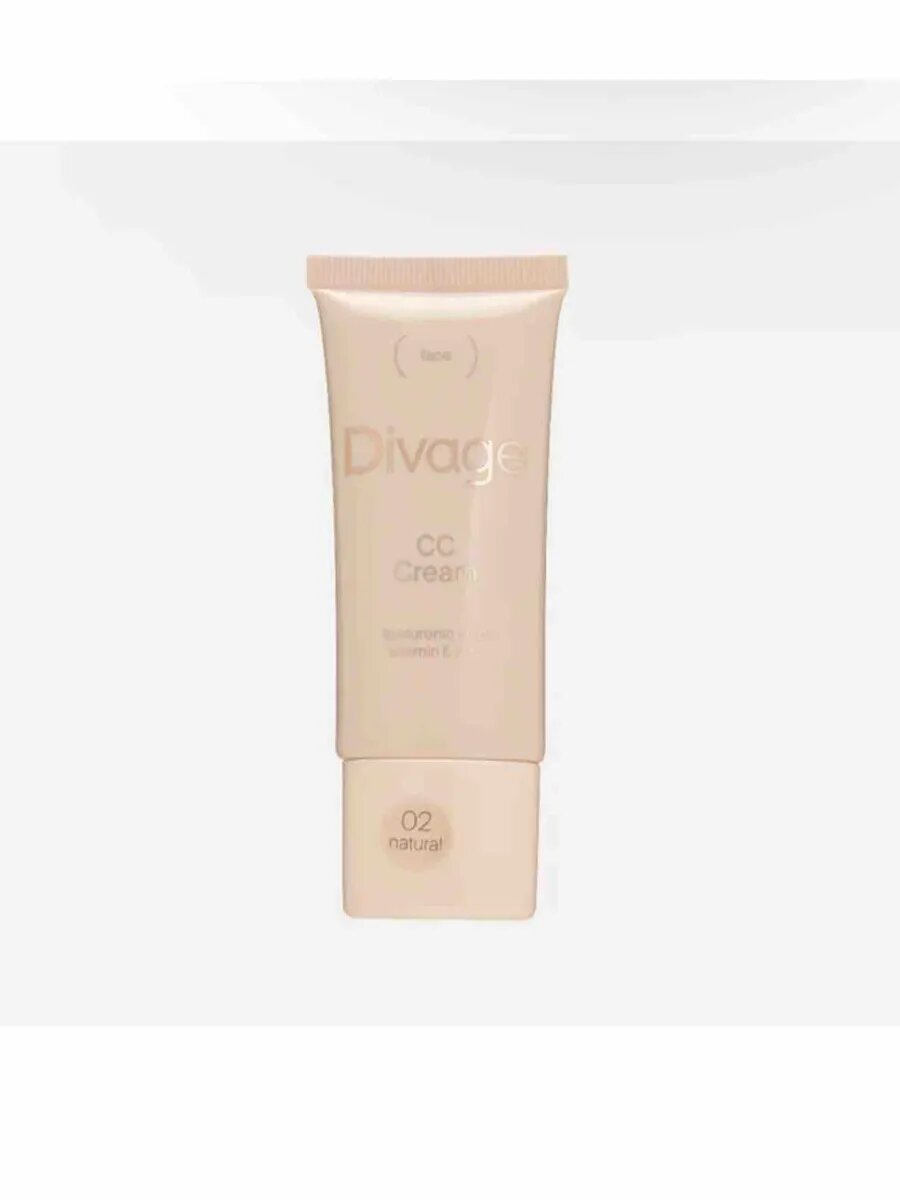 Сс-крем для лица Divage Cc cream 02 Natural, без эффекта маски, для лица, с гиалуроновой кислотой