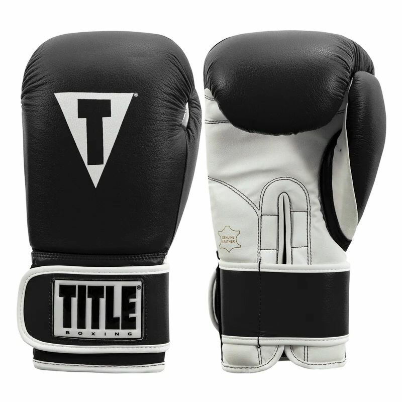 Перчатки боксерские TITLE Boxing Pro Style Leather Training Boxing Gloves 3.0, 16 унций, черные