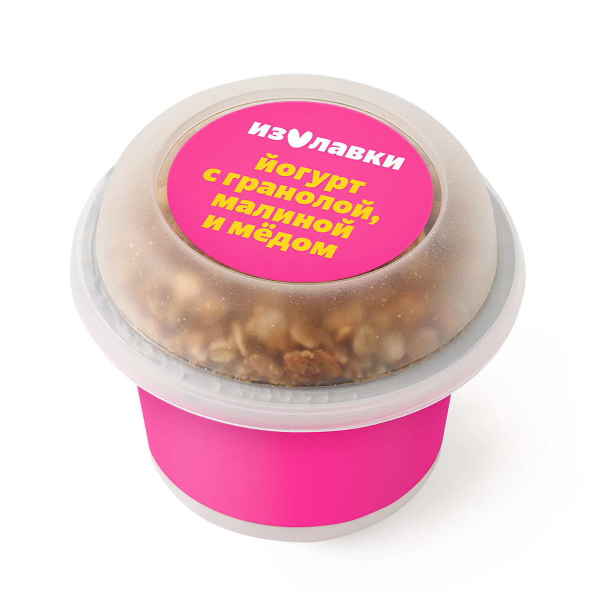 Йогурт "Из Лавки" малина-мед 2,7-3,5%, с гранолой, без ЗМЖ, пластиковый стакан, 190 г