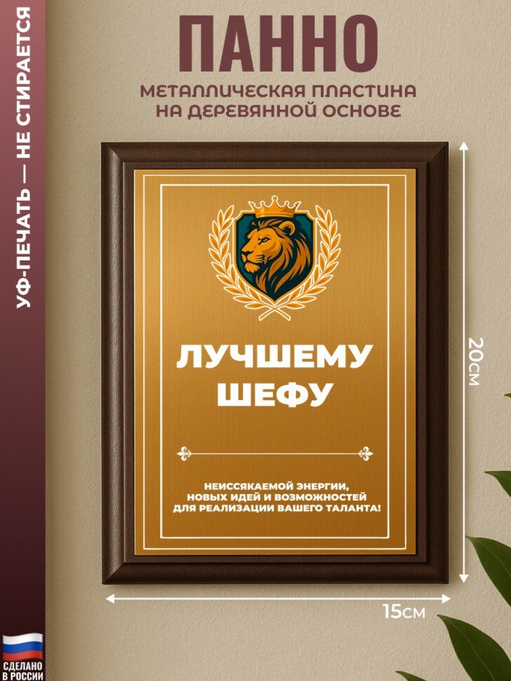 Настенный диплом "Лучшему шефу"