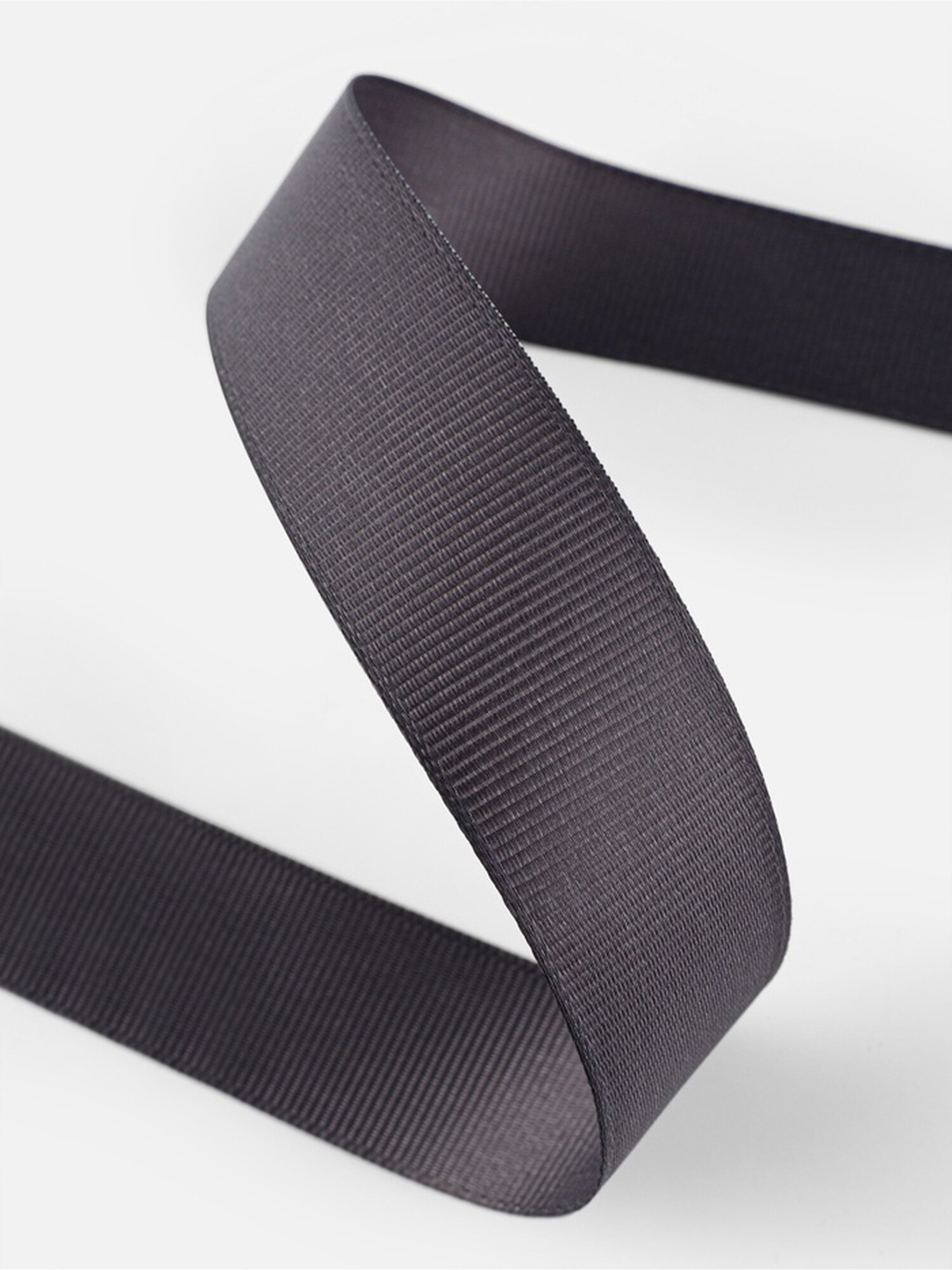 Лента репсовая Арт Узор, полиэстер, ширина 25мм, длина 23м, тёмно-серая