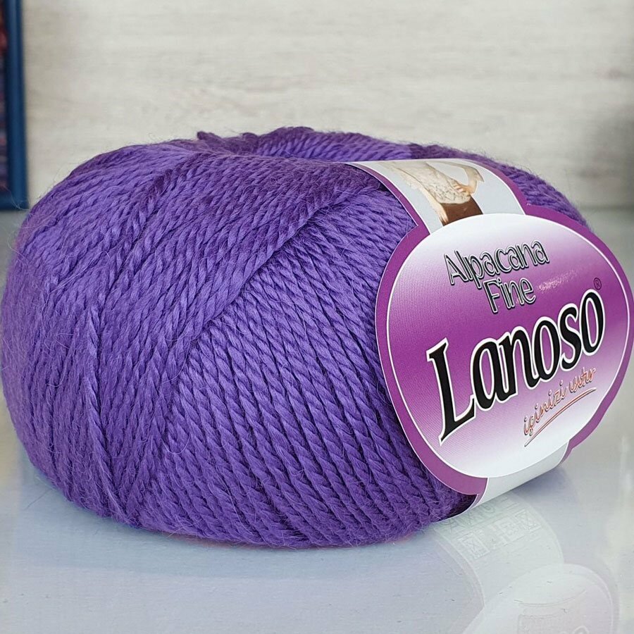 Пряжа Lanoso ALPACANA FINE 944 т. сиреневый (5 мотков)