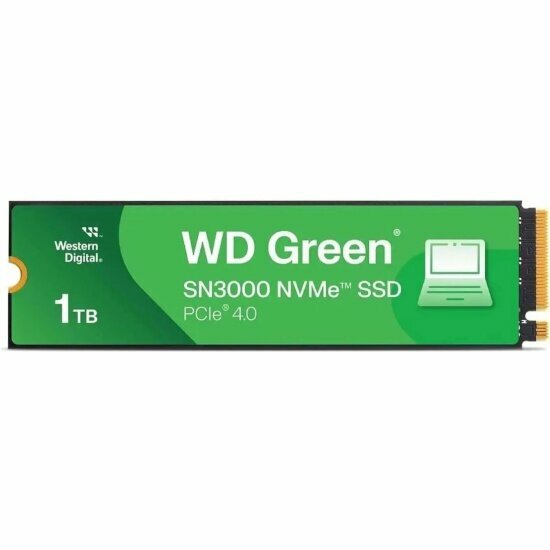 SSD диск Western Digital Green SN3000, 1000GB, M.2 2280, PCIe 4.0 x4 (WDS100T4G0E)