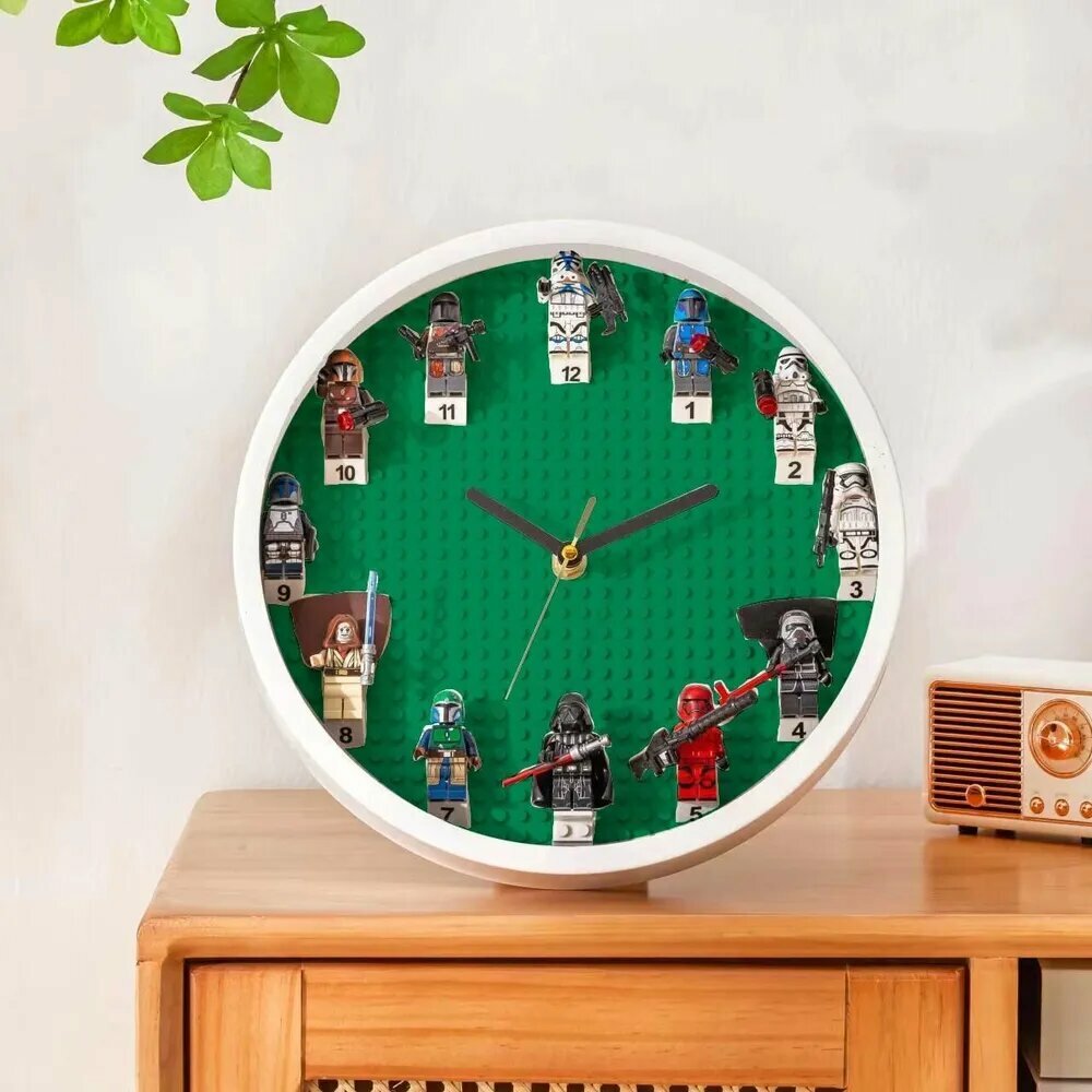 Часы настенные Ardilars, кварцевые, круглые, 20см, темное стекло, зеленые