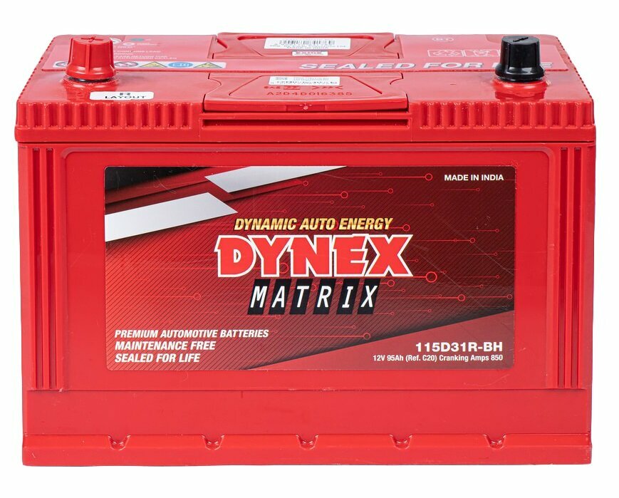 Автомобильный аккумулятор EXIDE Dynex Matrix ASIA 115D3R 95 А. ч 850А п. п. (306x175x225)