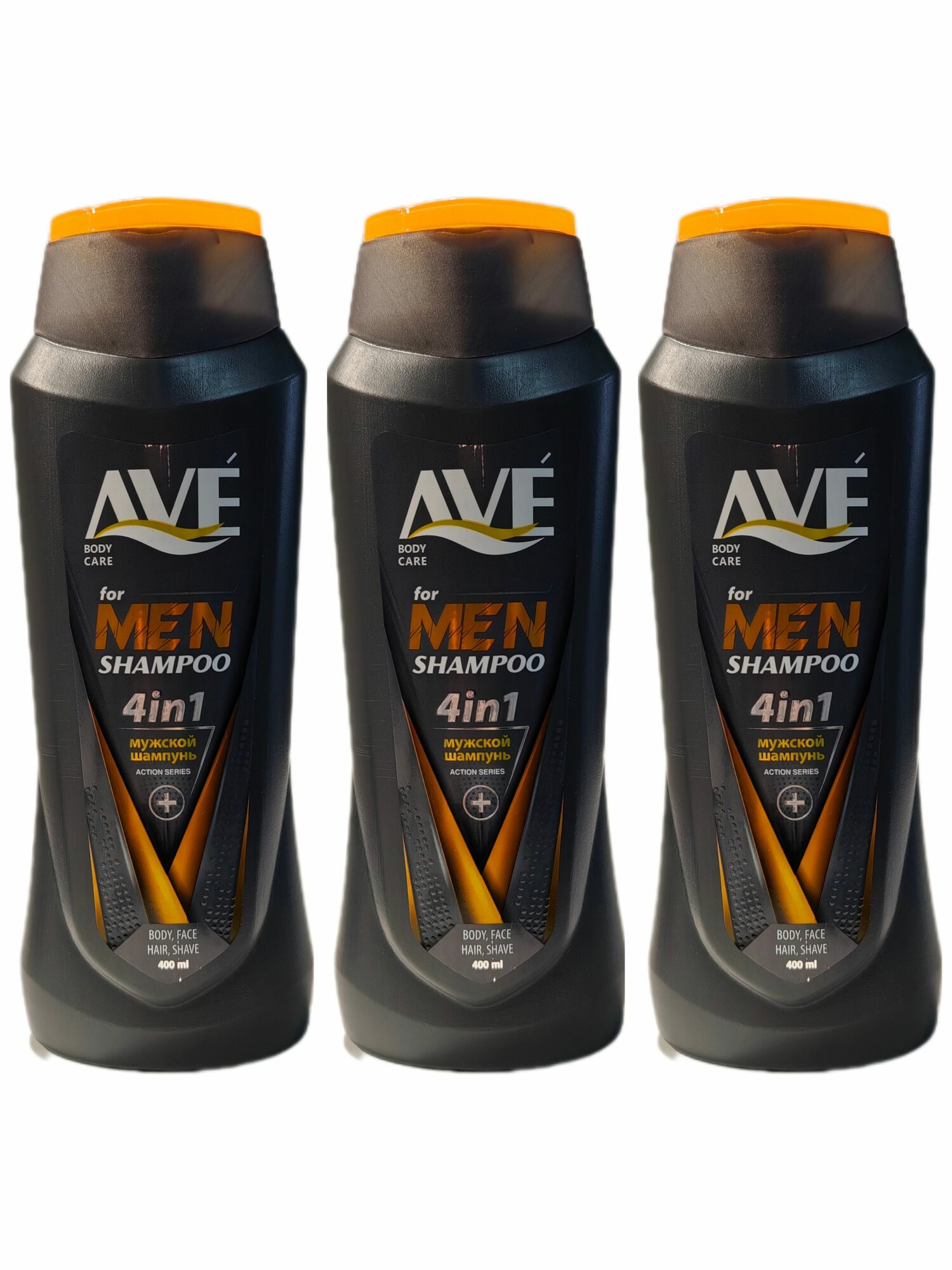 Шампунь Ave 4 в 1 для мужчин 400 мл х 3 шт