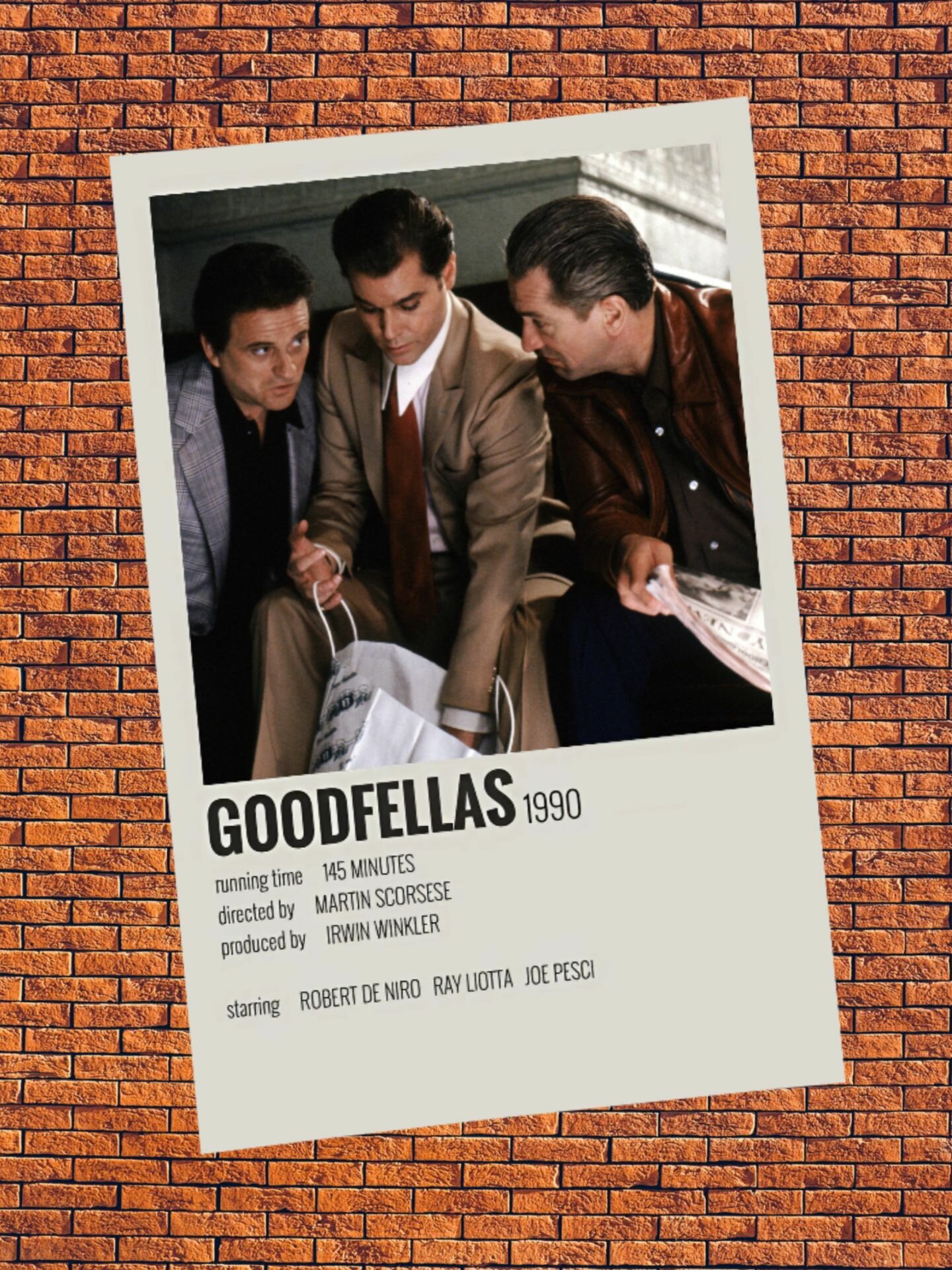 Постер "Славные парни" в стиле "полароид", формат А3, 297 х 420 мм, глянцевый