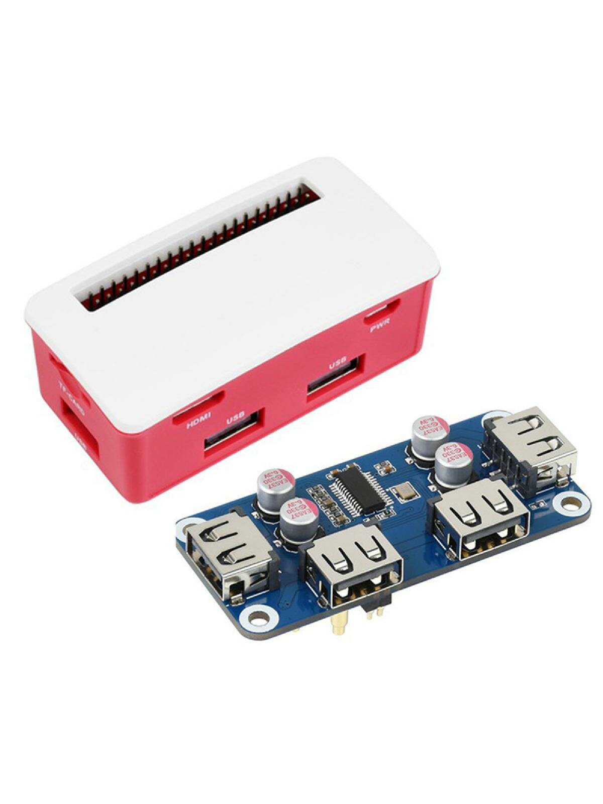 USB HUB HAT Expansion Board Starter Kit for RPI 0 Zero 2 W WH 3A 3B Plus 3 Model B 4 4B Accessories Box