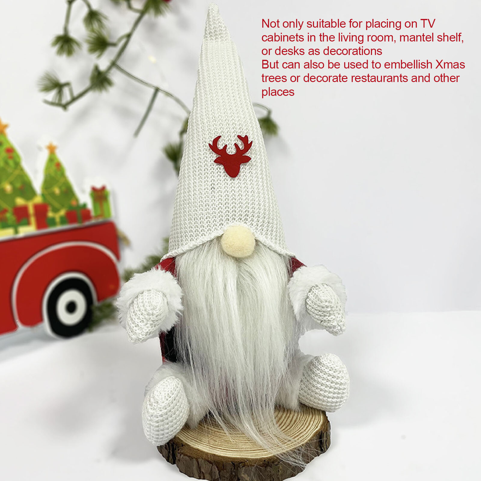 Рождественский гном, кукла, милый тканевый Санта-гном в красно-черной клетчатой одежде, рождественское украшение, тип 2