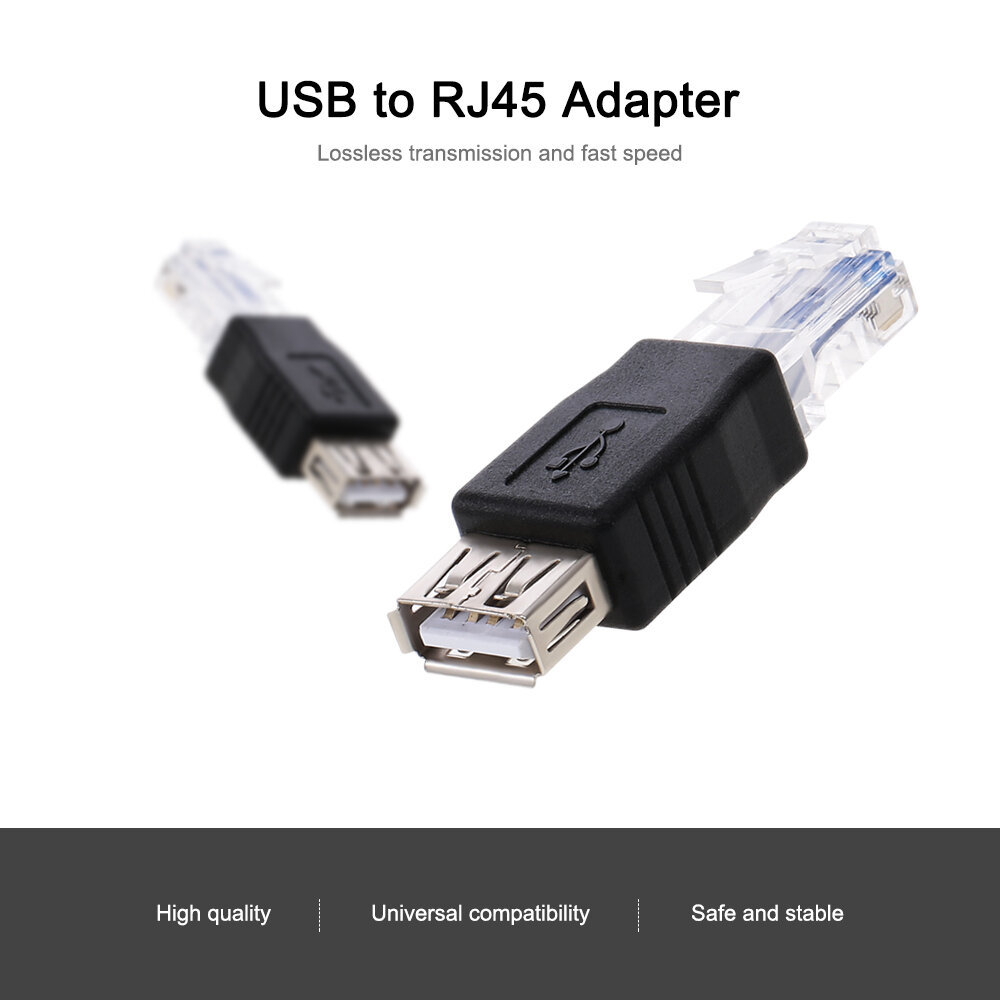 Адаптер USB - RJ45. Разъем-адаптер USB 2.0 "мама" - Ethernet RJ45 "папа"