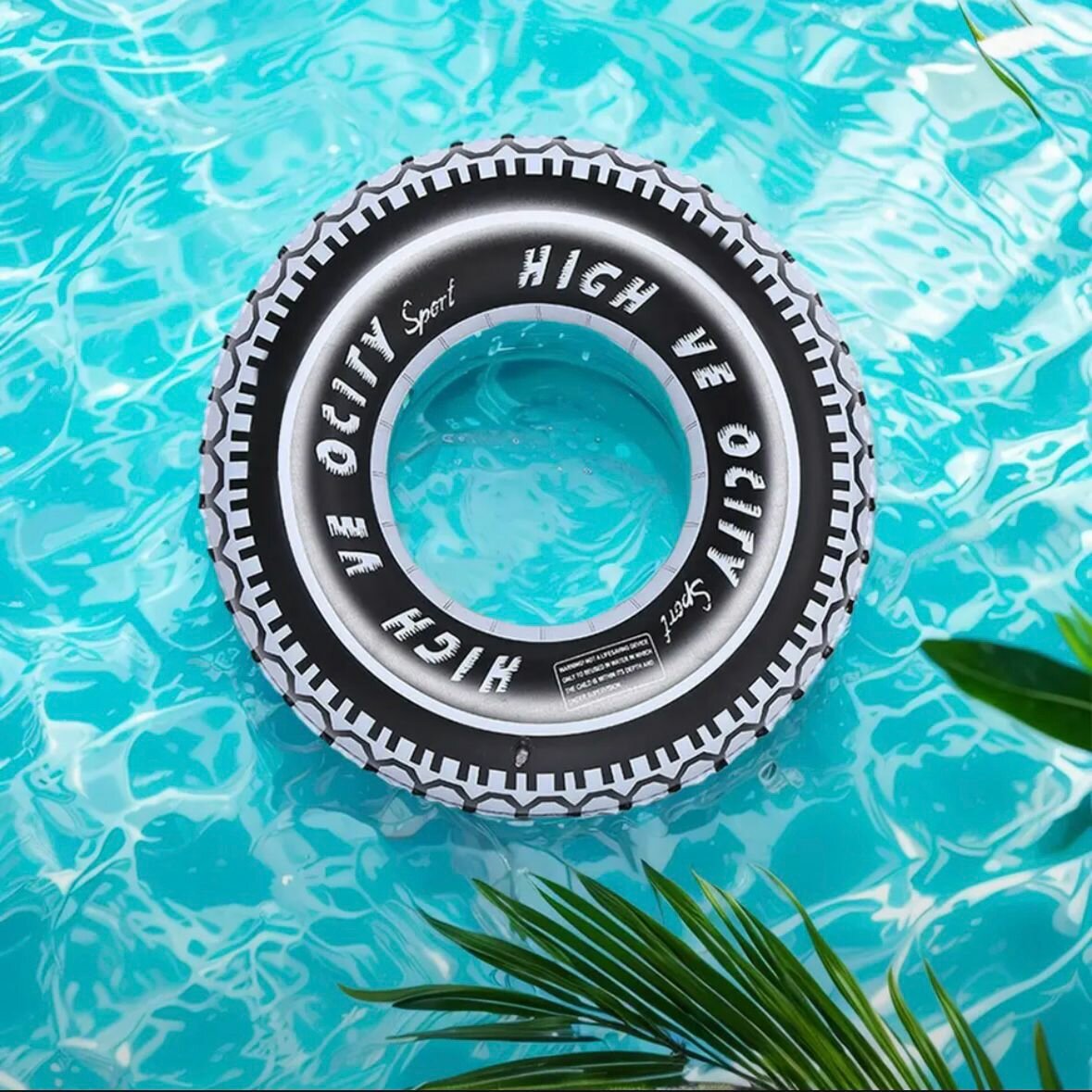 Надувной плавательный круг "Автомобильная шина", 90 см