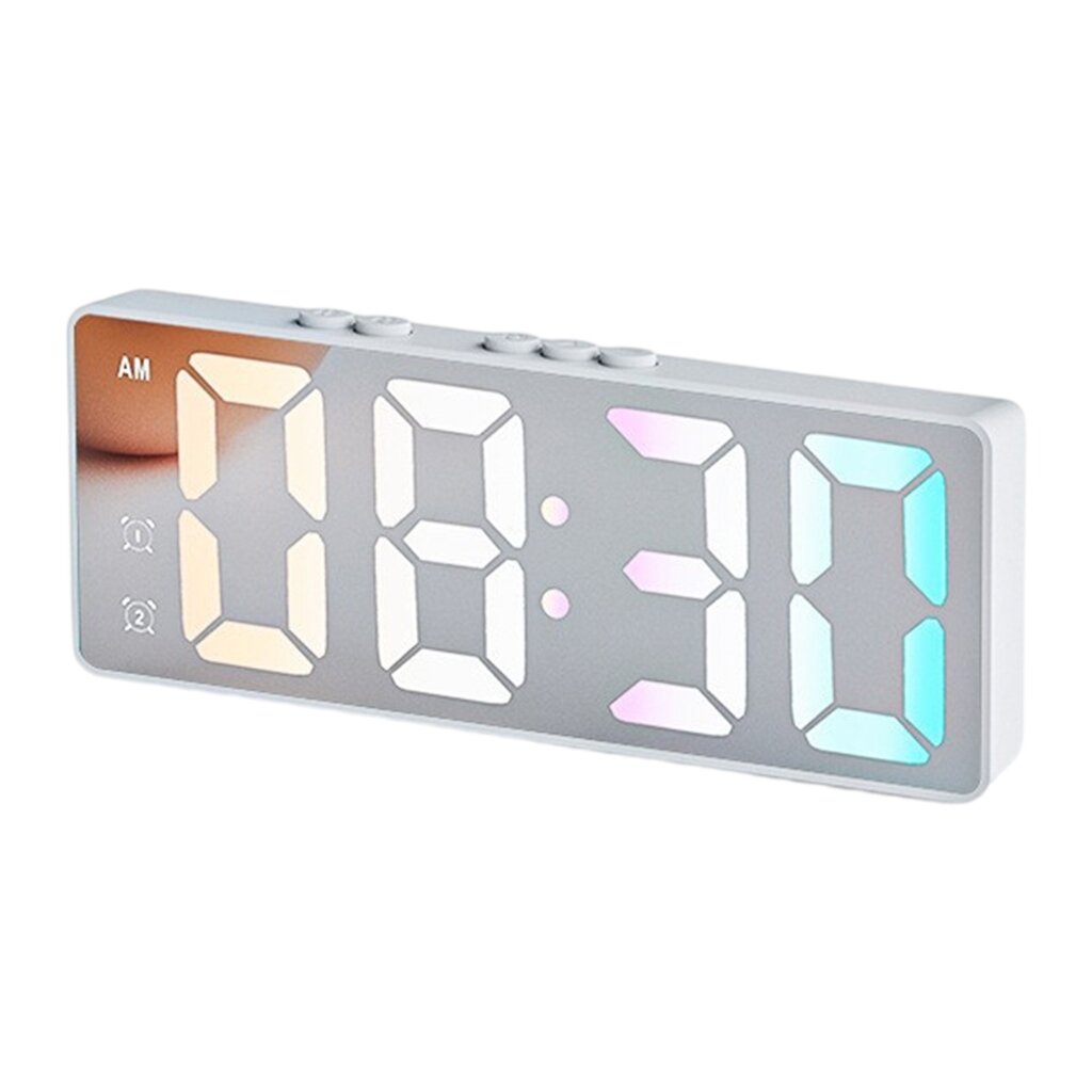 Колокол, USB аккумуляторный термометр с голосовым управлением и зеркалом - белый, 1 шт.