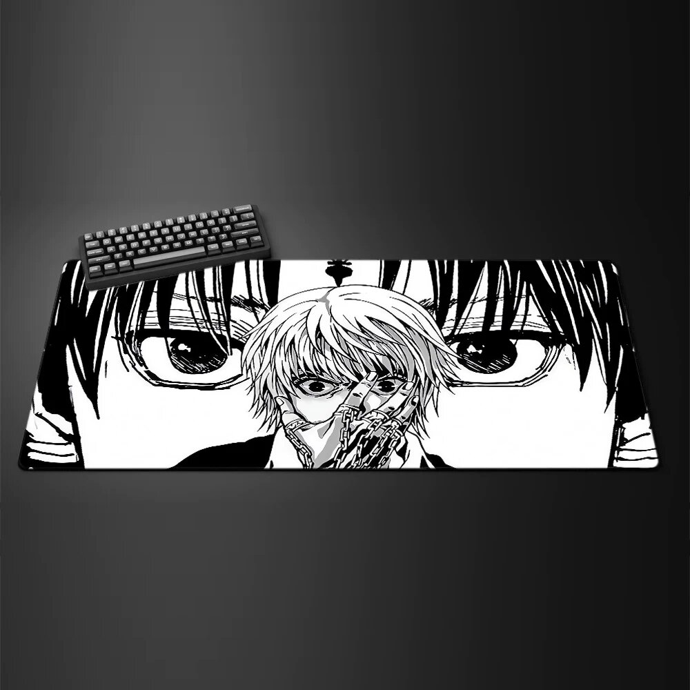 Большой игровой коврик для мыши с персонажем аниме XXL, мягкий нескользящий резиновый длинный коврик для ПК, геймера, компьютера, ноутбука, офисного стола, удлиненные настольные коврики