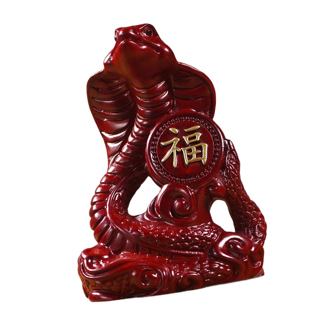 Деревянная статуэтка змеи для украшения на Новый год