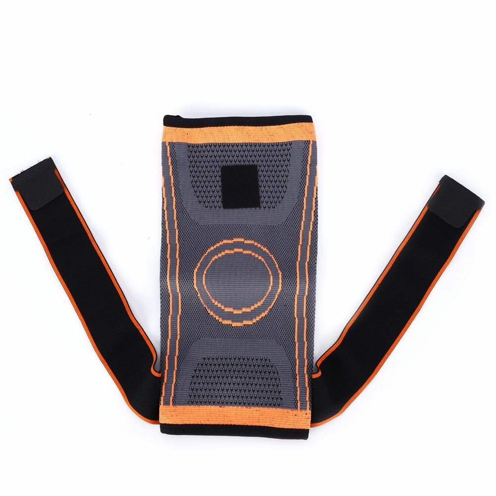 Компрессионный рукав для ног дышащий серый оранжевый