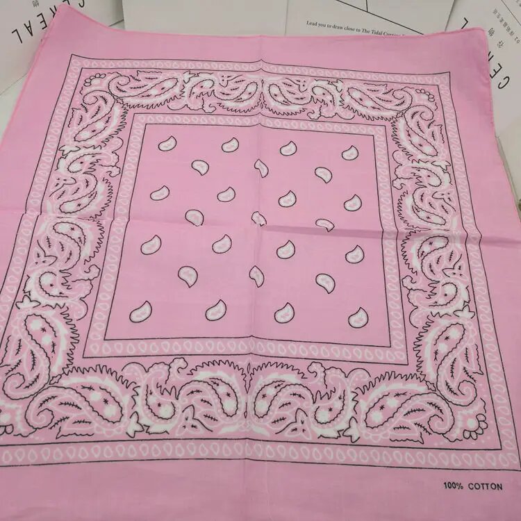 Розовая хлопковая бандана NIUPOZ, цвет 5 Pink
