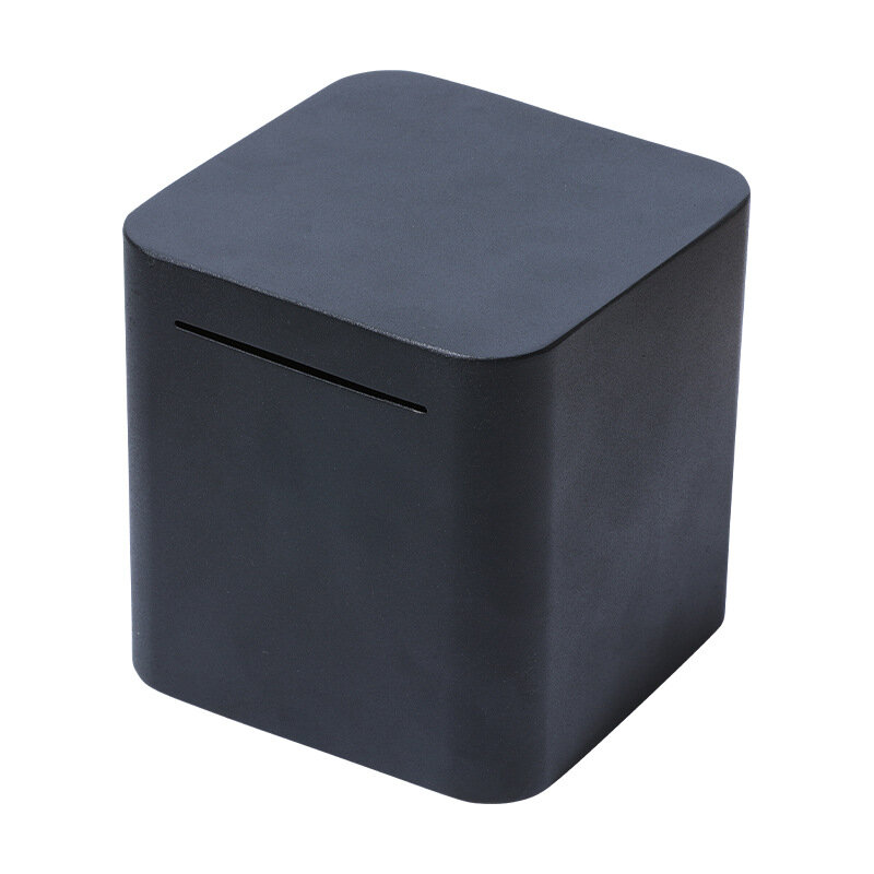 Копилка для денег из черной нержавеющей стали – 6-дюймовая, защищенная от несанкционированного доступа, домашняя копилка для взрослых и подростков, односторонний доступ, безопасный контейнер для денег