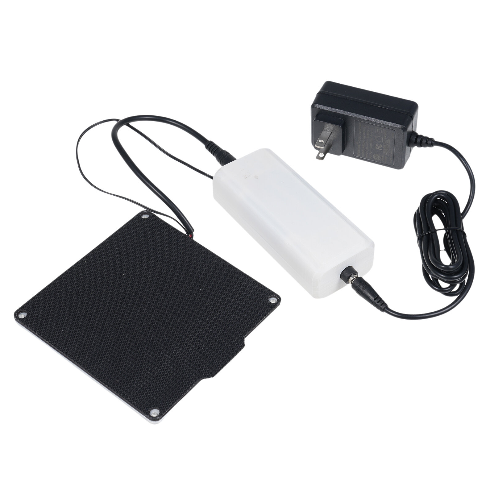 100x100mm Платформа с магнитом для печати 3D 30W Аксессуары для принтера 3D Совместима с EasyThreed k6 k7 k9 Размер продукта 12*12.5cm Вес 450g Набор включает 1 Платформа 1 Кабель питания