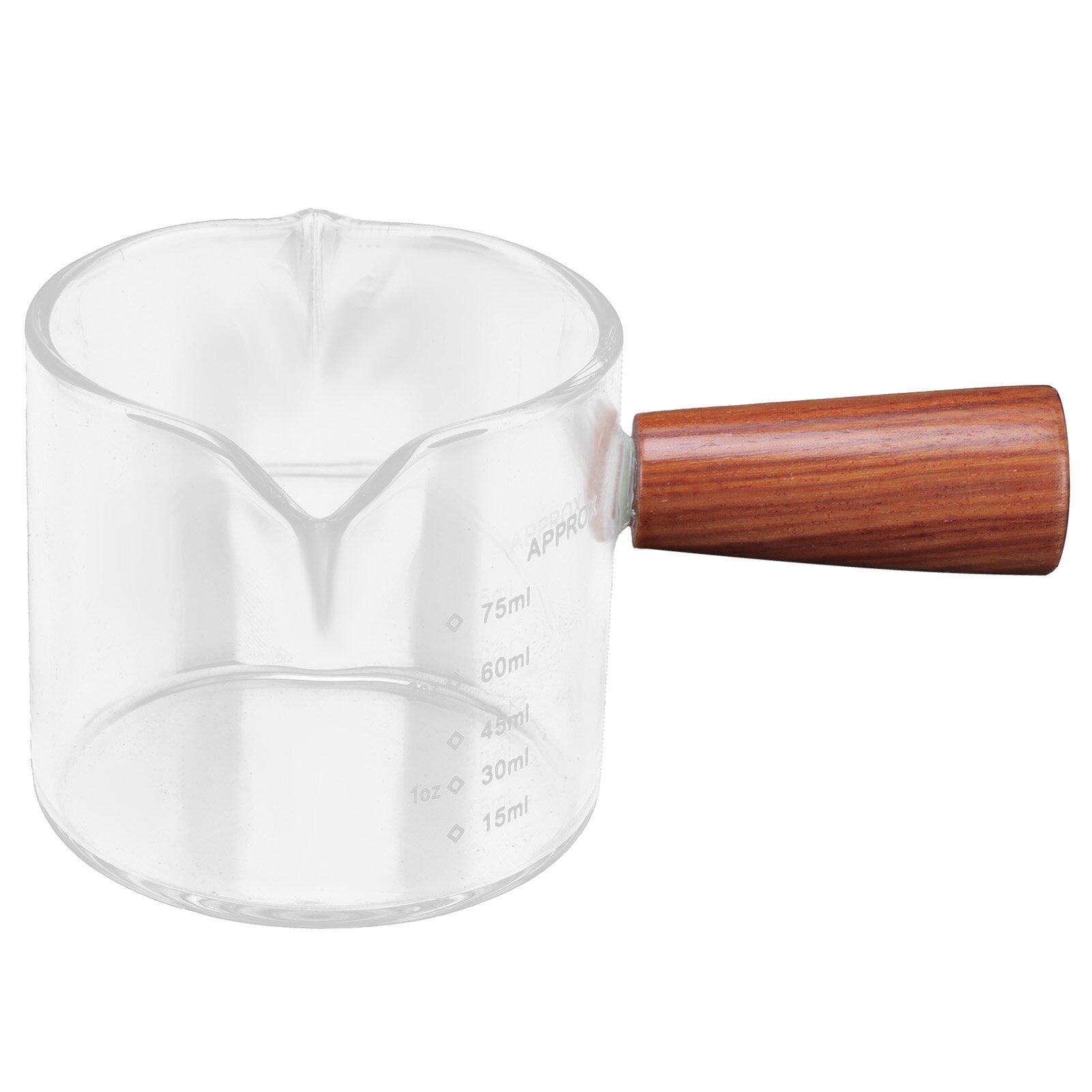 Двойной носовой чашка с молоком с деревянной ручкой стеклянной кофейной кружки для домашней кухни тип чашки