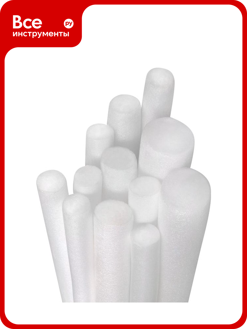 Пенополиэтиленовый уплотнительный жгут Ресурс ЖС 50 мм, 120 м 06828, хрупких материалов