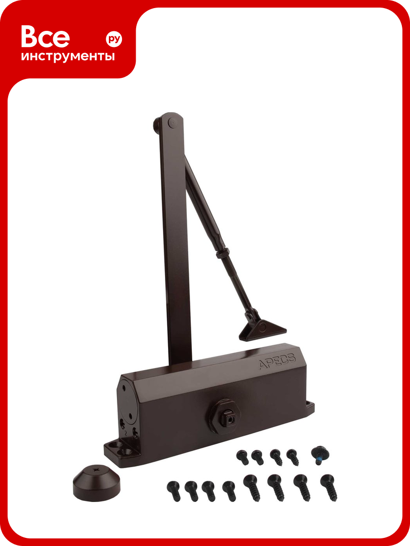 Доводчик дверной APECS DC-20.5/1200/120-A1-BR 21254, 1200 мм