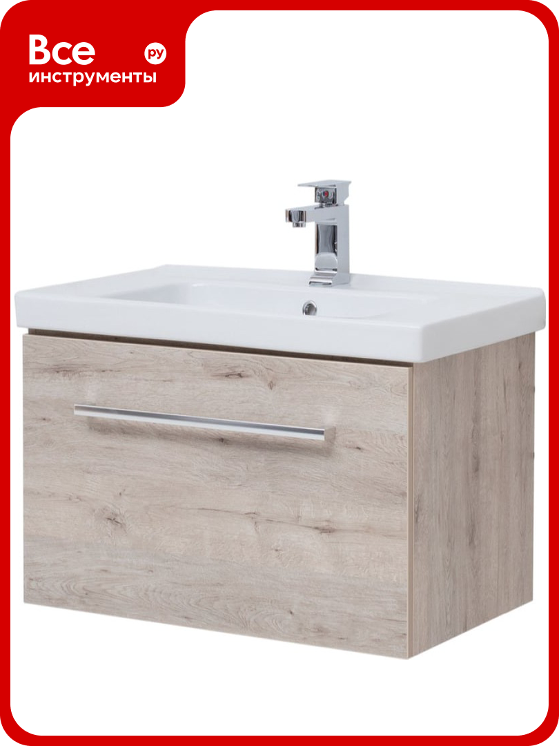 Подвесная тумба Dreja Rus BIG INN 80 под умывальник Гармония 80, дуб кантри /ЛДСП 77.0204D