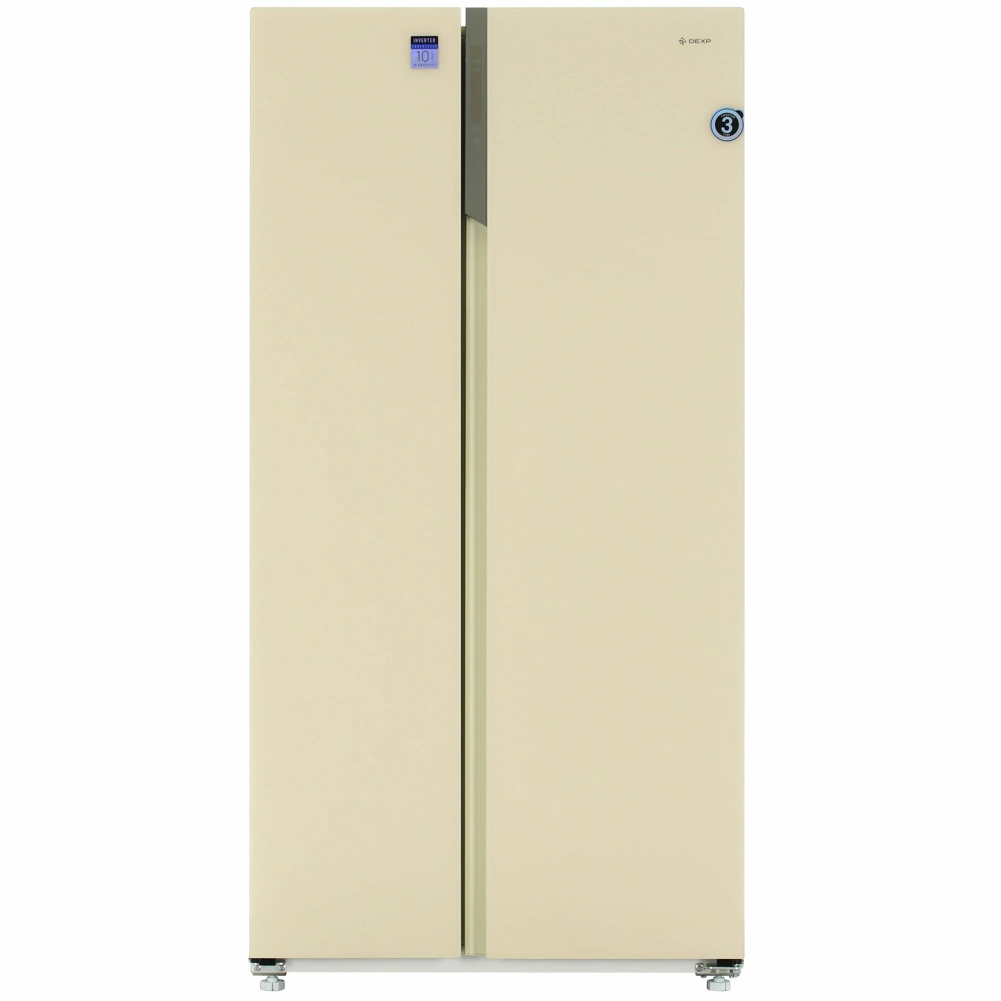 Холодильник DEXP SBS6-63AMG Side by Side, морозильная камера сбоку, бежевый