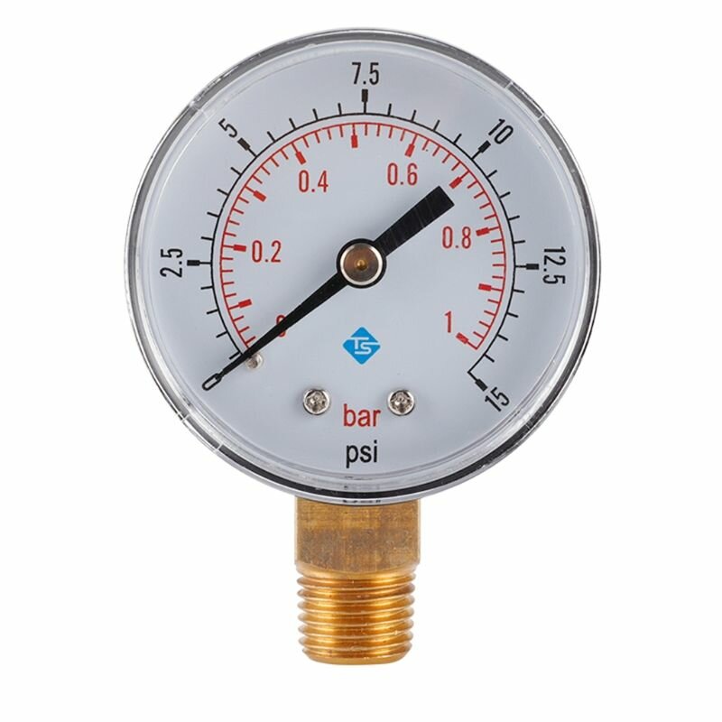 Радиальный манометр давления 0-15psi 0-1bar прецизионный указатель клапана барометр