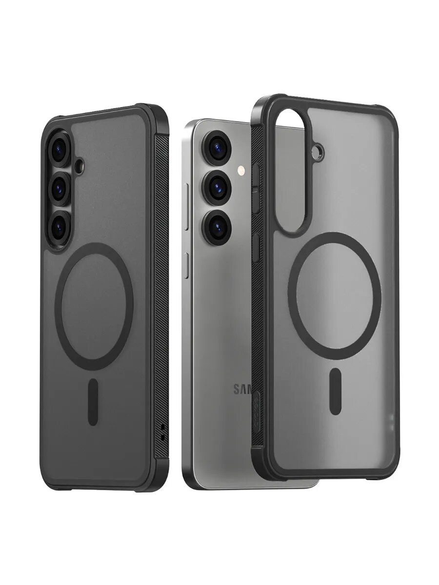 Чехол на Samsung Galaxy S25 Plus Araree Duple M Armor, поликарбонат/силикон, магнитный, черный