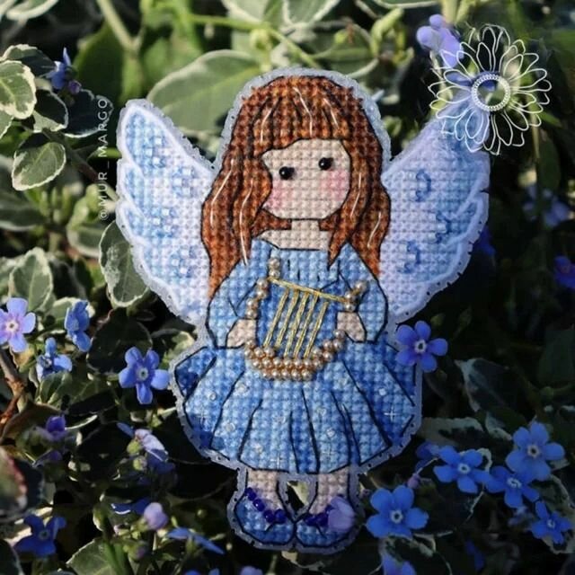Набор для вышивания крестом и бисером "Цветочная Фея-A" GUA187A(14), 9.5х11 см, Xiuspring