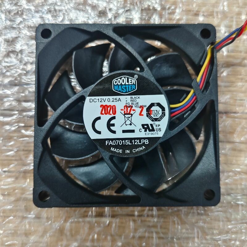 Вентилятор MyPads FA07015L12LPB 12V 0.25A 7015 7CM 4-проводной гидравлический PWM для управления температурой