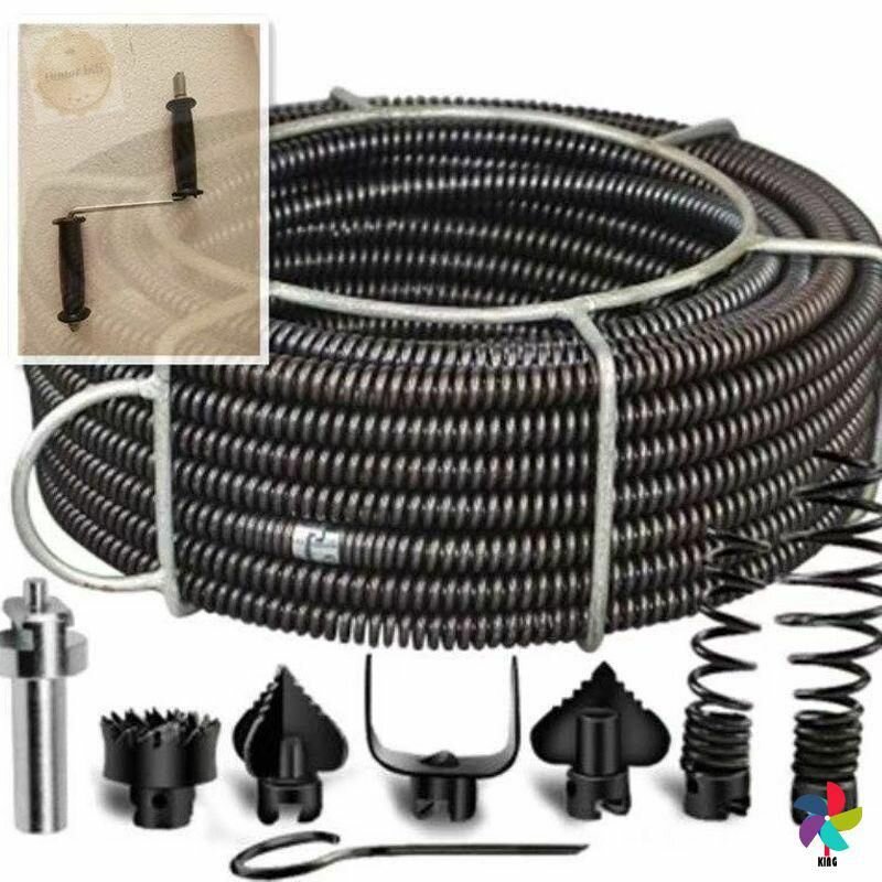 Трос для прочистки канализационных труб ф16мм 10м (4 секции по 2.5 метра)